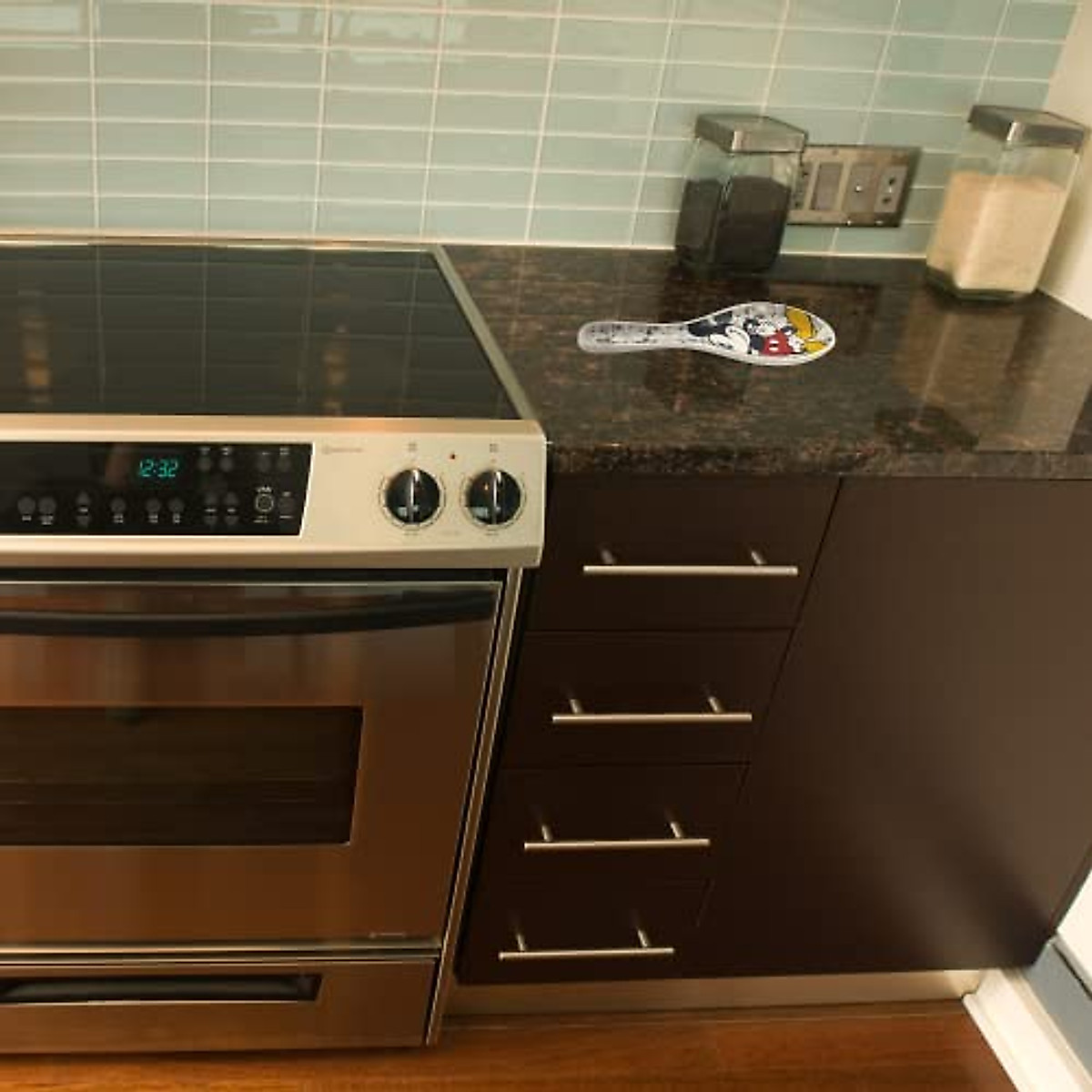 Mickey Mouse Ceramic Spoon Rest, Collectible Disney Themed Kitchen Decor Accessories, Fun Utensil Holders for Cooking and Baking