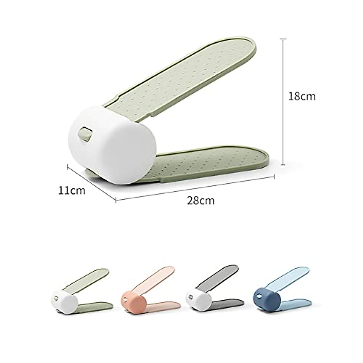 ZANBANG 6Pcs Shoe Slots Organizer,Adjustable Double Deck Shoe Rack Holder Space Saver ZML-286 (Blue)