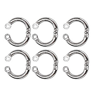 GLOGLOW Bird Foot Rings, 10Pcs Metal Bird Parrots Leg Ring Outdoor Fly Training Activity Opening Clip Accessories for Small Medium Large Birds Training