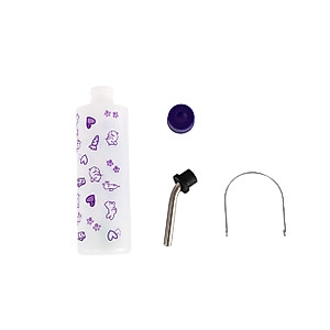 Lixit Original Super Seal Water Bottle for Rabbits, Cats, Ferrets, Hamsters, Guinea Pigs, Gerbils and Other Small Animals. (8 Ounce (Pack of 1), Frosted)