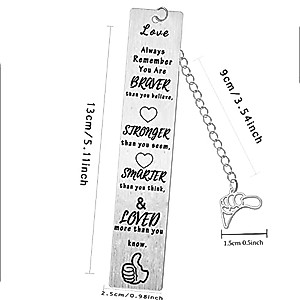 Inspirational Metal Bookmark for Book Lover Inspirational Gifts Bookmark for Daughter Son Niece Nephew Encouragement Birthday Bookmark Present for Girls Boys