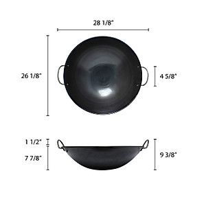 Thunder Group Curved Rim Wok, 26-Inch