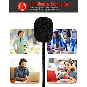 AKKE Replacement Game Mic Compatible for Razer Electra V2 3.5mm Jack Detachable Microphone Boom Noise Cancelling Compatible for Razer Electra V2 Gaming Headsets