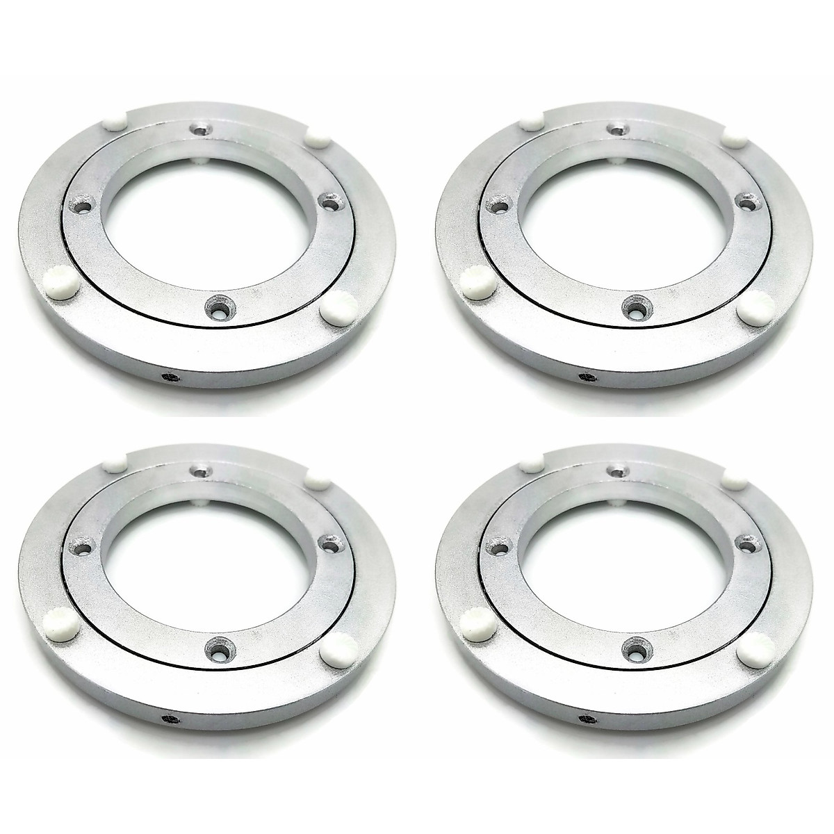 Four (4) 4.5" Inch (120mm) Aluminum Lazy Susan Bearings - Turntable Bearing