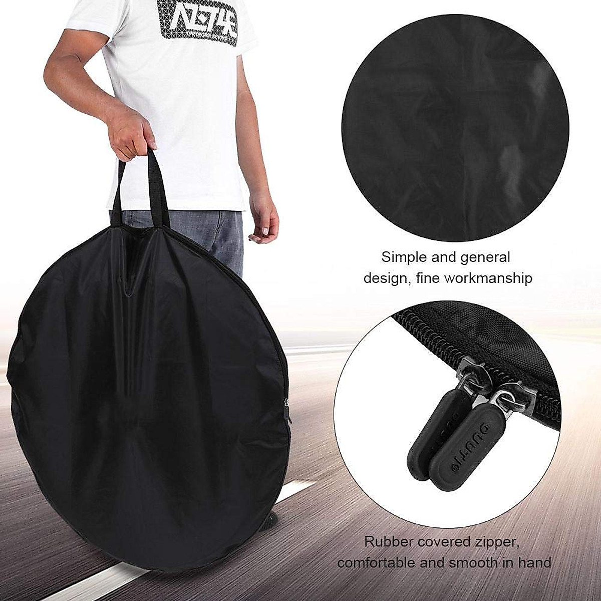 Keenso 27.5 Inch/29 Inch Cycling Double Wheel Bag Wheel Carrying Package Bags Bike Wheels Accessories (for 27.5in Wheel)