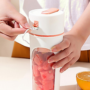 Portable Blender, 480ml Portable Juicer Blender with 6-Blade, Portable Blender Cup for Shakes and Smoothies, USB Blender for Office, Gym, Kitchen, Travel, Portable Blenders