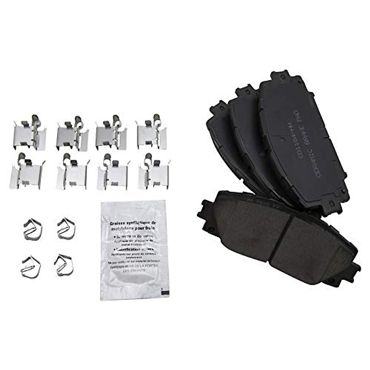 TRQ Front and Rear Brake Pad & Rotor Kit Brake Pads Brake Rotor Ceramic Compatible with 2016-2018 Toyota Prius