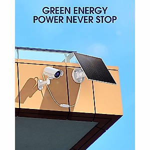 EBL 5W Solar Panel for Wireless Outdoor Security Camera, Solar Panel Charger for Rechargeable Battery Powered Surveillance Cam with Micro USB to USB C Input Port for Phone iPad Outdoor Use