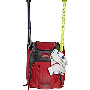 Rawlings Franchise Player's Baseball Backpack, Scarlet Red