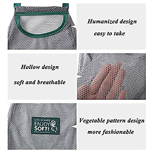 Qingsm 2PCS Household Kitchen Storage Net Bag,Reusable Shopping Bag,Hanging Storage Bag for Fruit and Vegetable Onion Garlic Potatoes and tomatoes