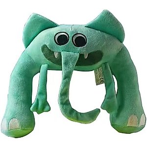 Wsngic Garten of Banban 3 Plush 10.5" The Green Elephant Monster Horror Stuffed Figure Toys Stuffed Animal Lennys Plush Doll Halloween Christmas Birthday Gift for Kids and Fan