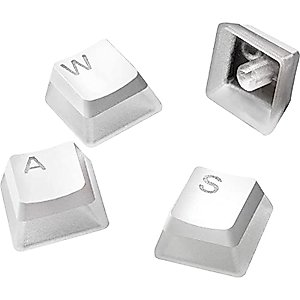 SteelSeries PRISMCAPS - Double Shot Pudding-Style Keycaps - Durable PBT Thermoplastic - Compatible with a Wide Range of Mechanical Keyboards - White