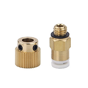 LONGER 3D 0.4mm Red Metal Extruder Aluminum for 1.75mm Filament Suit for LK1 / LK4 / LK4 Pro / LK5 Pro, Also Supporting Other 3D Printers