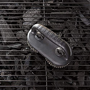 Outset 76226 Short Handle Mesh Scrubber Grill Brush, Black