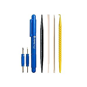 Jonard Tools TK-AT5 5 Piece Alignment Tool Kit with Spudger, Screwdriver, Alignment Tool, Orange Stick, and Probe Pick