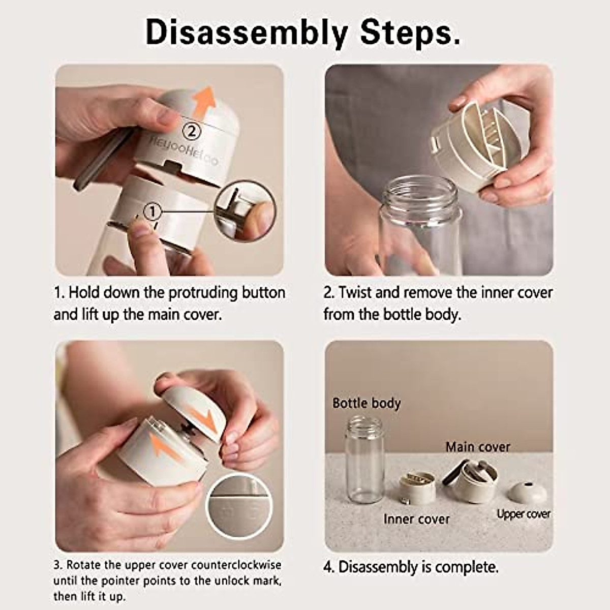 HeyooHeloo Precision Salt Dispenser with Moisture-Proof Glass Seasoning Jar,Perfect for Salt, Spice, Pepper (M)