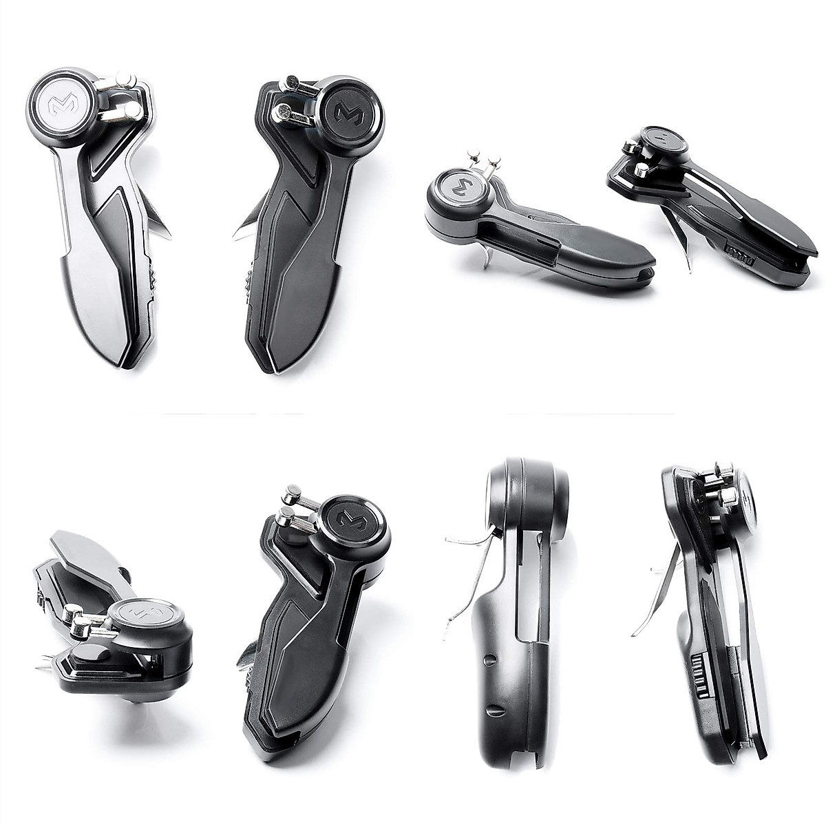 HUAYUWA 2Pcs Tablet Game Joystick Trigger Handle 6 Finger L1R1 Shooter Fire Aim Button Controller Fits for iPad Tablet PUBG Game Accessories