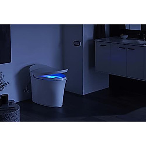 Kohler K-5401-PA-0 Veil Comfort Height Skirted One-Piece Elongated Dual-Flush Intelligent toilet, White