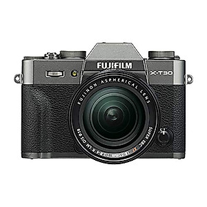 Fujifilm X-T30 Mirrorless Digital Camera w/XF18-55mm F2.8-4.0 R LM OIS Lens, Charcoal Silver