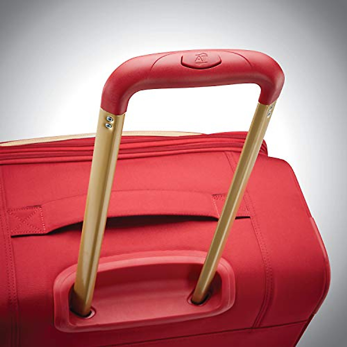 American Tourister Belle Voyage Softside Luggage with Spinner Wheels, red, Checked-Medium 25-Inch