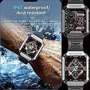 Smart Watch with Earbuds [GPS 45mm] 1.96" Full Touch Retina Display, Military Grade IP67 Waterproof Watch with Answer Calls and Send Messages…