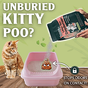 Sprinkle & Sweep Litter Box Deodorizer - Cat Litter Deodorizer Non Toxic and Safe for Kittens - Litter Deodorizer Instantly Eliminates Foul Litter and Urine Odors, One Month Supply (8oz)