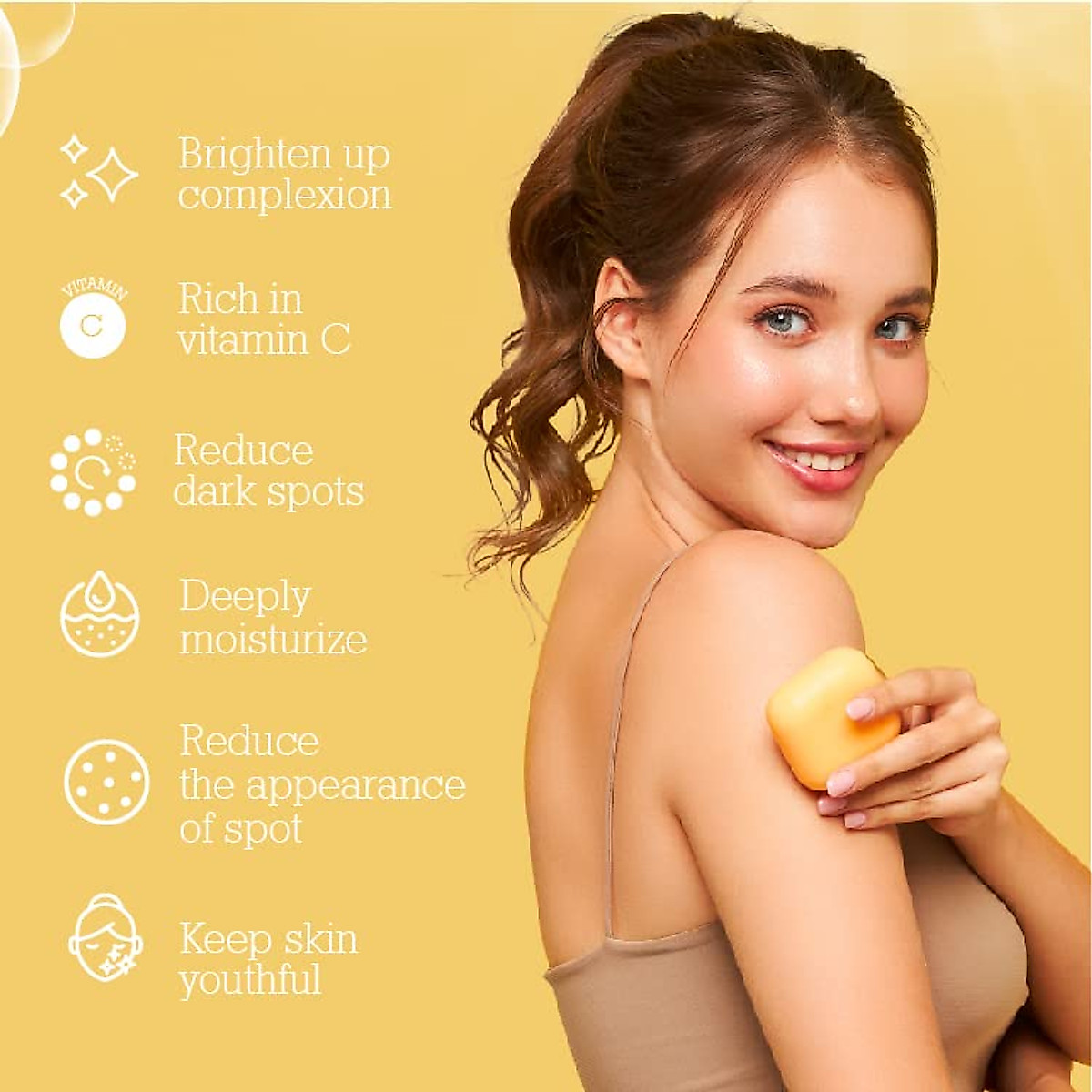 Koji White Kojic Acid & Vitamin C Brightening Soap, Hydrating Face & Body For Radiant Glow Skin, Nourishing, Moisturizing, Even Tone Cleansing Bar, Vegan, Paraben-Free, 2.82 oz (2 Bars)