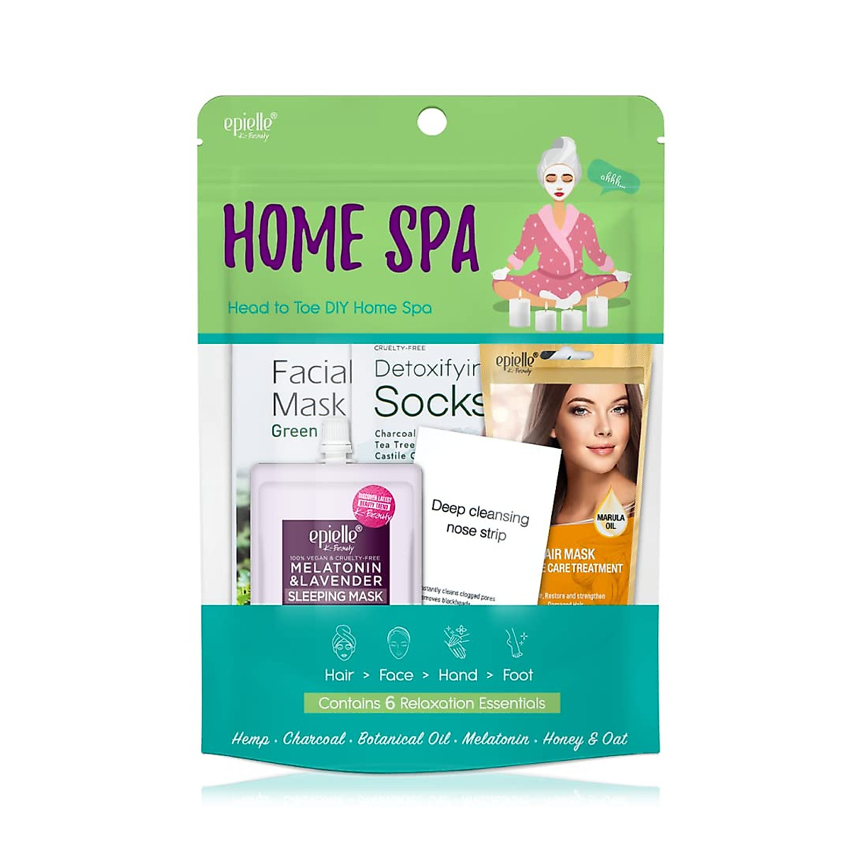 Epielle Skincare Beauty Kit, Korean Beauty, Korean Skincare, All in one Kit, Gift Set, Beauty Gift, Spa Day (Pack of 1, Home Spa Kit)