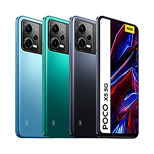 Xiaomi Poco X5 5G + 4G Volte Global Unlocked 128GB + 6GB GSM 6.67" 48 mp Triple Camera (ONLY Tmobile Mint Tello USA Market) + (Car Fast Car 51W Charger Bundle) (Green Global ROM)