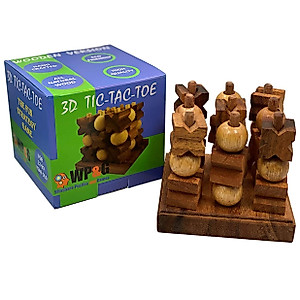 Tic-Tac-Toe 3D Strategy Wooden Game