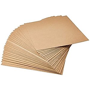 Grafix Medium Weight Acid-Free 0.057” Chipboard Sheets, Create Three-Dimensional Embellishments for Cards, Papercrafts, Mixed Media, Home Décor, and More, 12 x 12, Natural, 25 Count