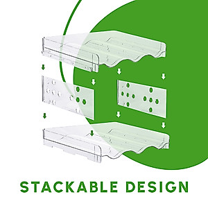 Kayya 6 Pack Water Bottle Organizer for Cabinets - Acrylic Stackable Water Bottle Storage Rack, Tumbler Cup Holder, Cabinet Cup Organizer