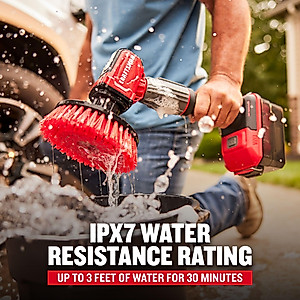 CRAFTSMAN V20 Cordless 2-in-1 Power Scrubber Kit, Multi-Purpose, Includes Bristle Brush, 2Ah Battery, V20 Battery Charger, and 60.5 in. Telescoping Pole (CMCPS520D1)