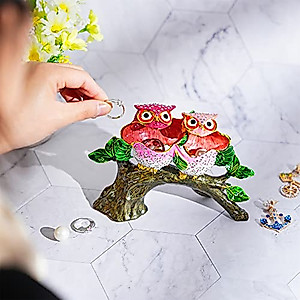 YU FENG Cute Owl And Camel Animal Trinket Jewelry Box