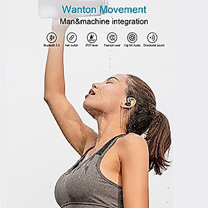 uoeos Wireless Earbuds Bluetooth, Sports Light-Weight Headphones with Earhooks,Built-in Mic,Active Noise Control,IPX7 Waterproof,Clear Calls,Low Latency,Surround Sound,54 Hrs with Charging Case