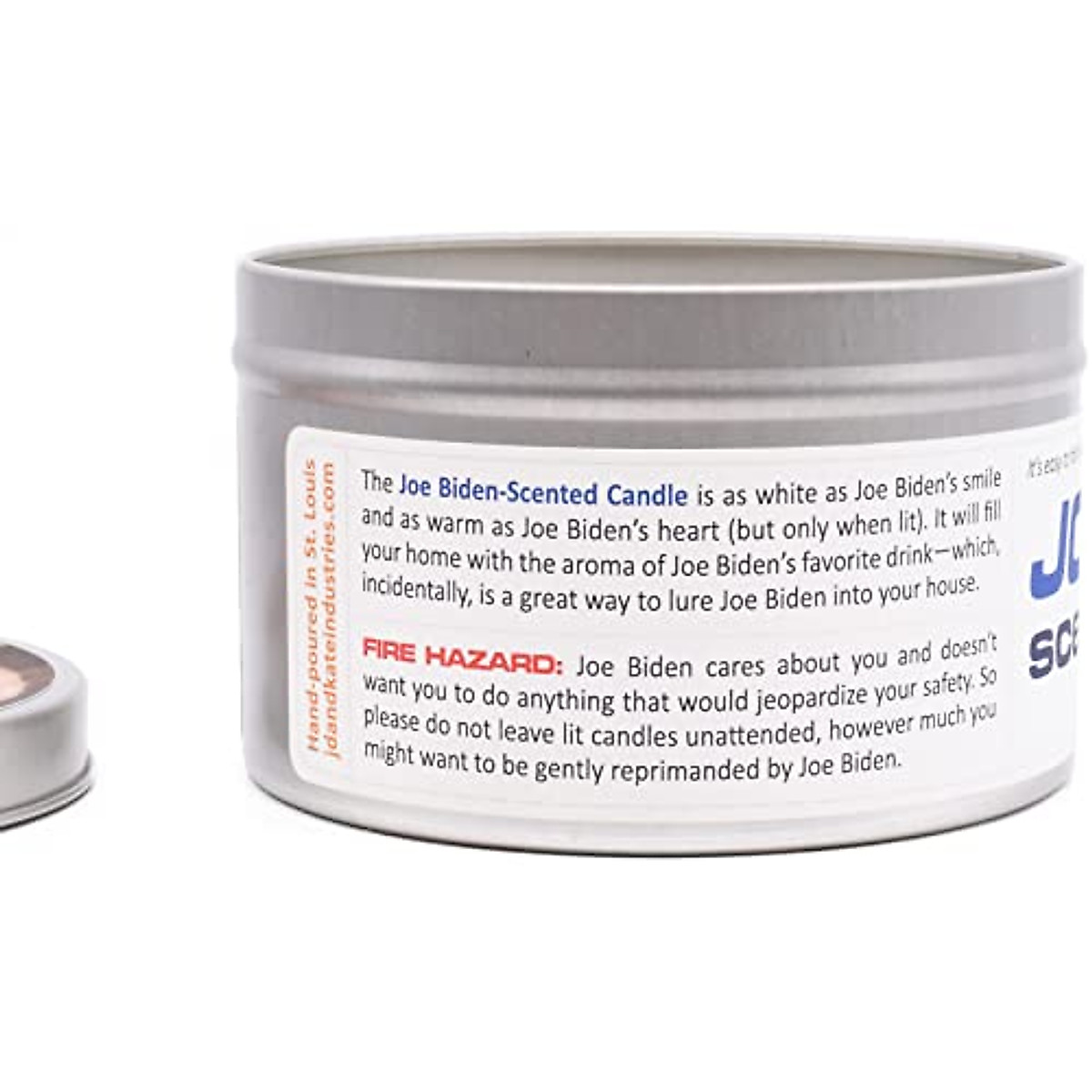 JD and Kate Industries Joe Biden Scented Candle | Hand-Poured in 16 oz tin | Orange Sports Drink Scent