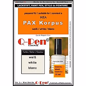 Q-Pen Original Touch-up Paint Pen for Ikea Pax Body/Frame White