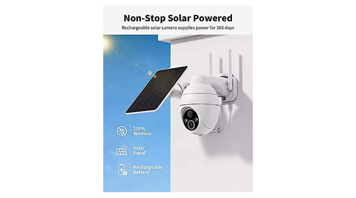 TKENPRO 2K Security Camera with Spotlight Night Vision