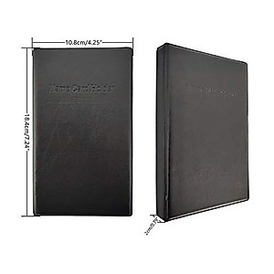 Business Card Organizer Business Card Holder Book, Portable Business Card Binder File Sleeve Storage, Business Card Holders, Name Card Holder for Men & Women, 120 Cards, Black