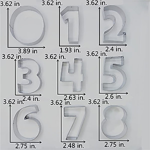 LILIAO Number 4 Cookie Fondant Biscuit Cutter for Birthday/Anniversary/Special Day - 2.6 x 3.6 inches - Stainless Steel