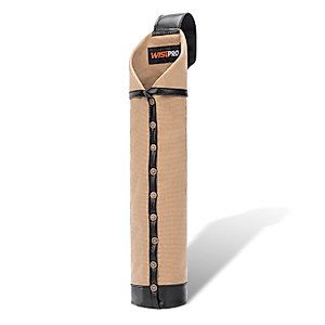 WISEPRO Flame-Resistant Electrode Bag,Canvas Welding Rod Pouch,Leather Electrode Holder with Belt Loops and Rivets Reinforced,14.5 * 2.5 * 2.5 Inch