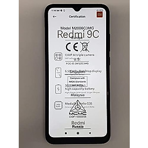 Xiaomi Redmi 9C Smartphone, 3 GB + 64 GB, 6.53 "HD + Dot Drop Display 5000mAh (typ), con Sblocco Faccial AI, 13 MP, Tripla Fotocamera, Blu (Twilight Blue)