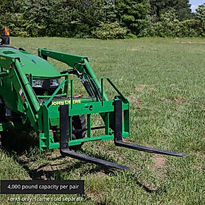 Titan Attachments 60" Pallet Fork Blades, 4,000 LB Load Capacity, Class II Forklift Blades