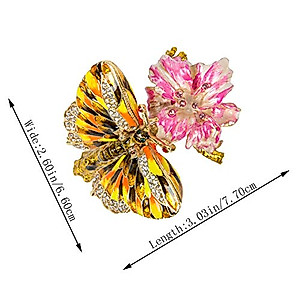 QIFU Decorative Hand Painted Butterfly Hinged Jewelry Trinket Box Unique Gift Home Decor