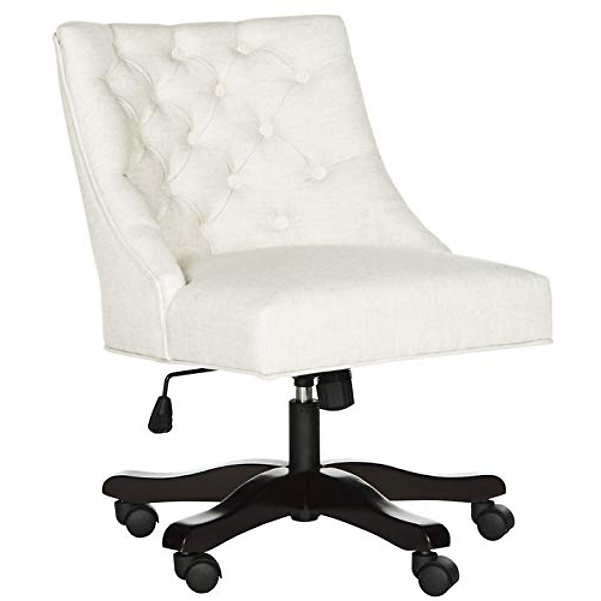 Safavieh Mercer Collection Soho Tufted Linen Light Cream Swivel Desk Chair