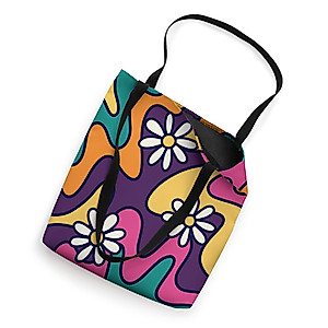 Psychedelic Abstract Hippie 70s Aesthetic Retro Liquid Swirl Tote Bag