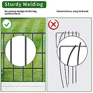 Garden Fencing Animal Barrier, GDUNDUN Outdoor Bright Light Rustproof Steel Animal Barrier Fence No Dig, Multi-Purpose, Suitable for Garden, Yard, Orchard, Farm, DIY The Shape You Want (12 Pack)
