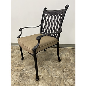 Patioland Grand Tuscany Outdoor Cast Aluminum Powder Coated 11-Piece Dining Set with Extendable 48X132 Table (with 10 Regular Chairs)