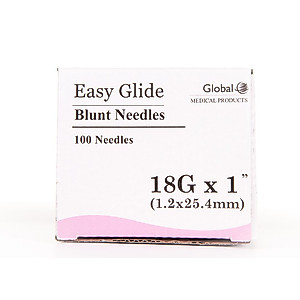 (Qty 25) 18 ga x 1" Dispensing Needle, Blunt Tip