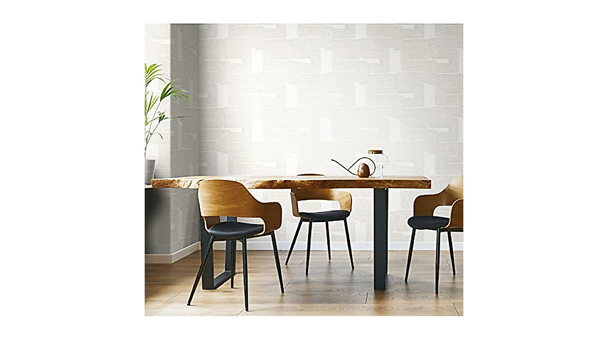 Nikki Chu Ivory White Zulu Peel & Stick Wallpaper